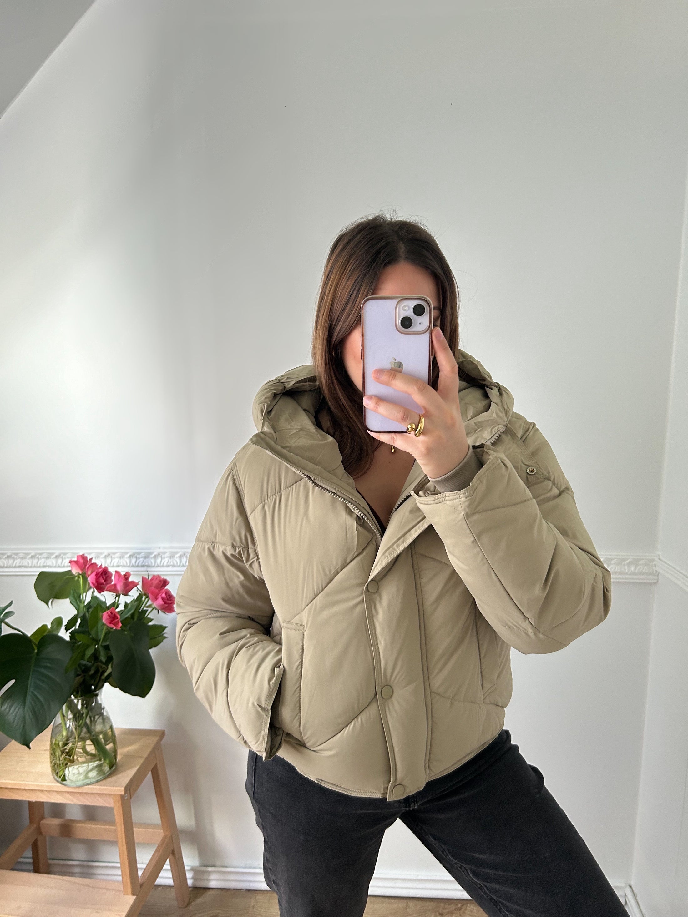 La Doudoune Courte Pistache (capuche) – Inayt collection